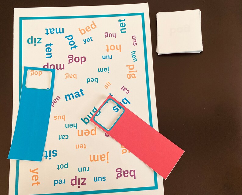 Printable Phonics Reading Game CVC Blend Words Homeschool Activity ESL ...