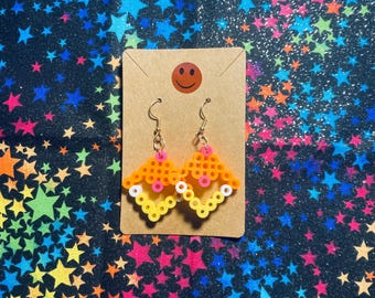 Purple Saturn Perler Bead Earrings - Etsy