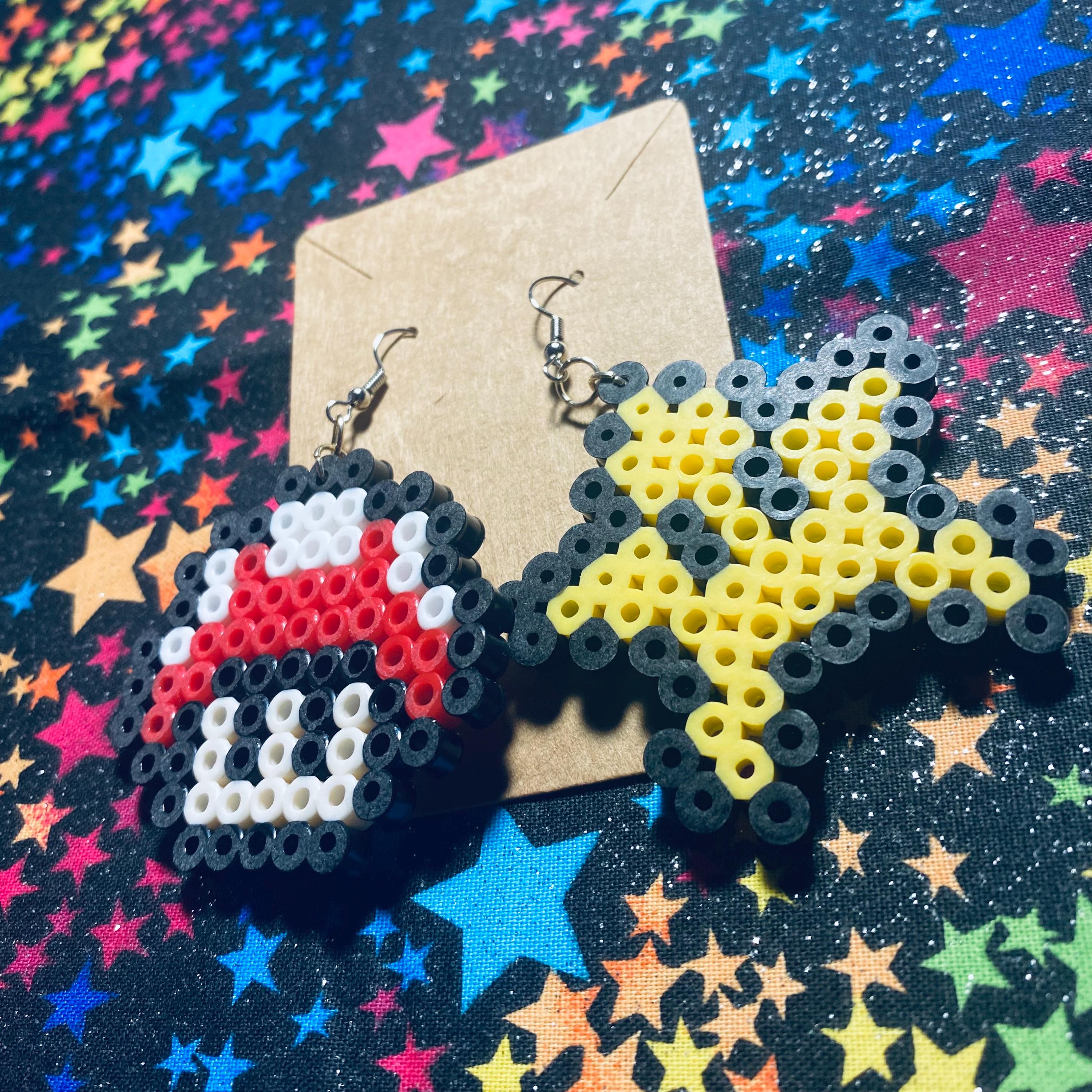 Super Mario Perler Bead Earrings - Etsy