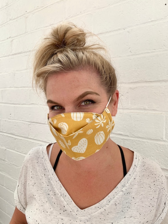 Flora and Cacti Fabric Face Mask Made Up Ready to Ship | Etsy