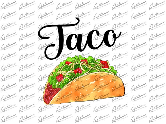 Watercolor Taco Transparent Png Design Taco Sublimation PNG - Etsy