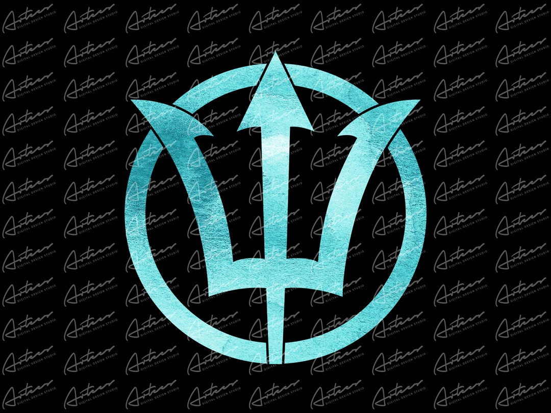 Watercolor Poseidon Trident PNG - Digital Design - Etsy