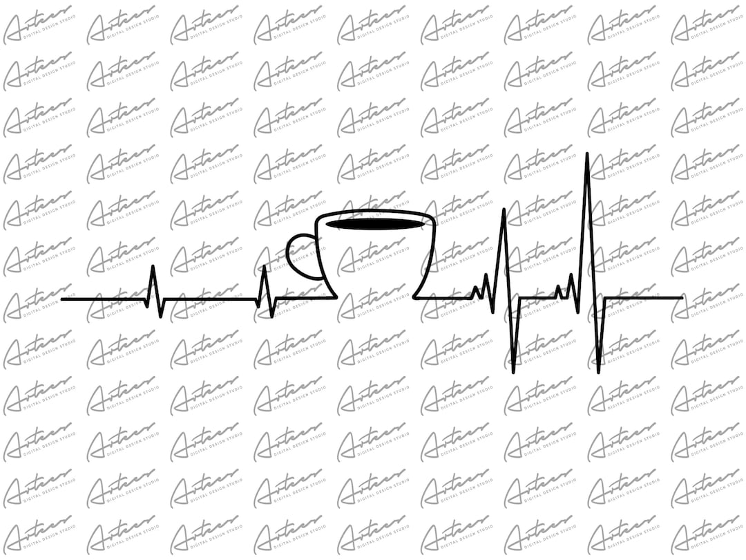 Coffee Heartbeat Png Download - Etsy