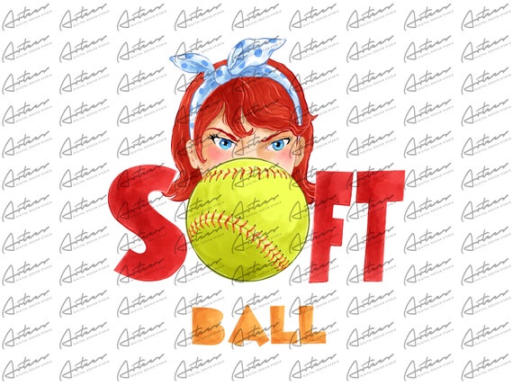 Softball Girl Transparent PNG Softball Sublimation Designs - Etsy