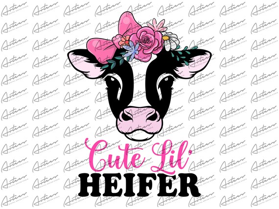 Cute Little Heifer Transparent PNG Design Heifer PNG - Etsy