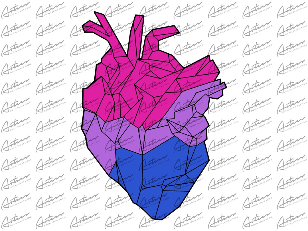 Bisexual Heart Png Download - Etsy