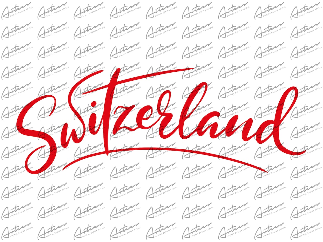 Switzerland Script Png Download - Etsy