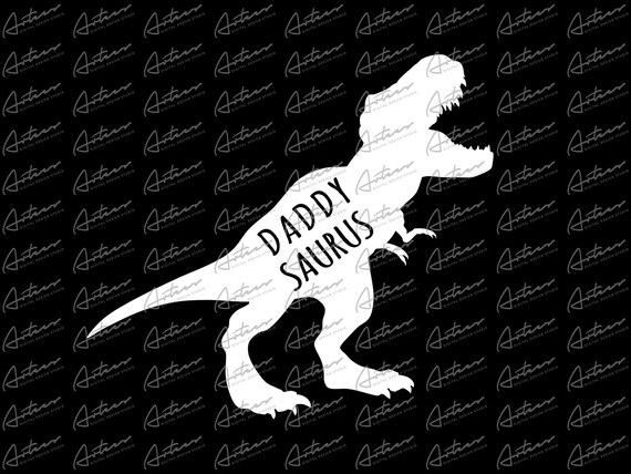 Daddysaurus T-rex Png Download - Etsy