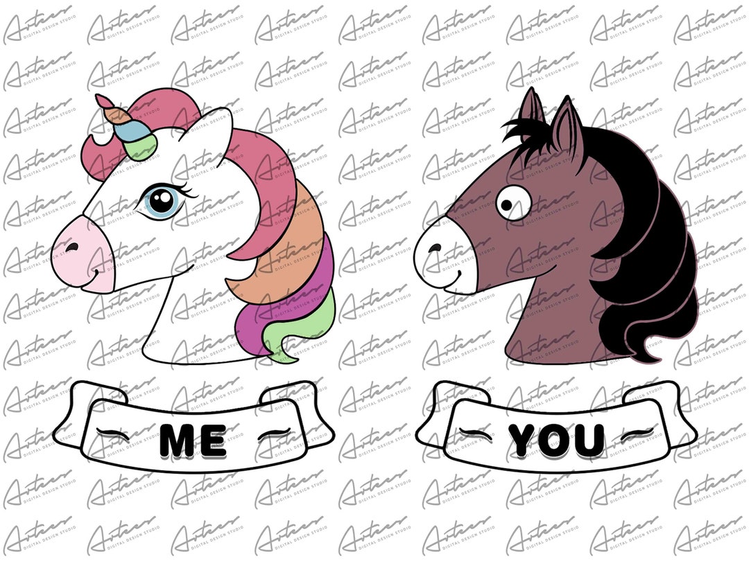 Unicorn Vs. Horse Png Download - Etsy