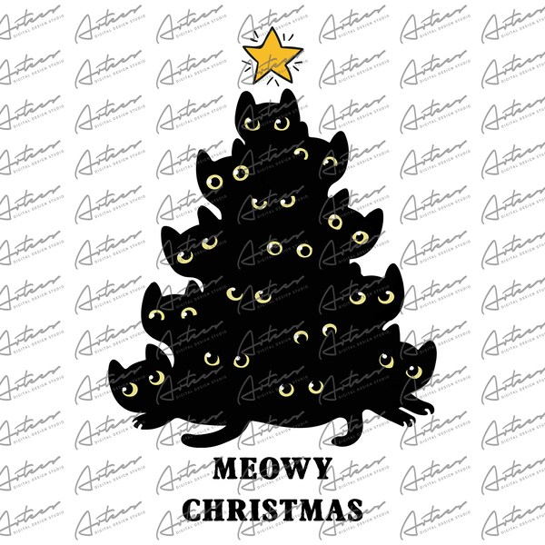 Meowy Christmas - Etsy