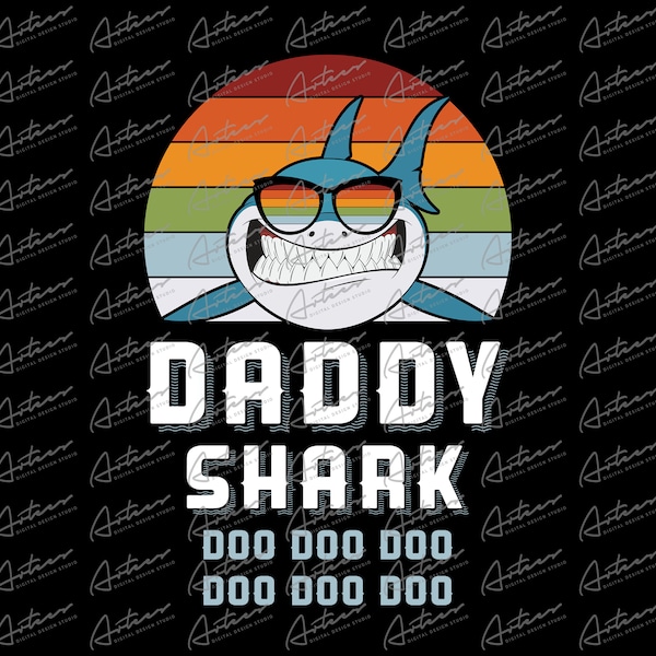 Daddy Shark Png - Etsy