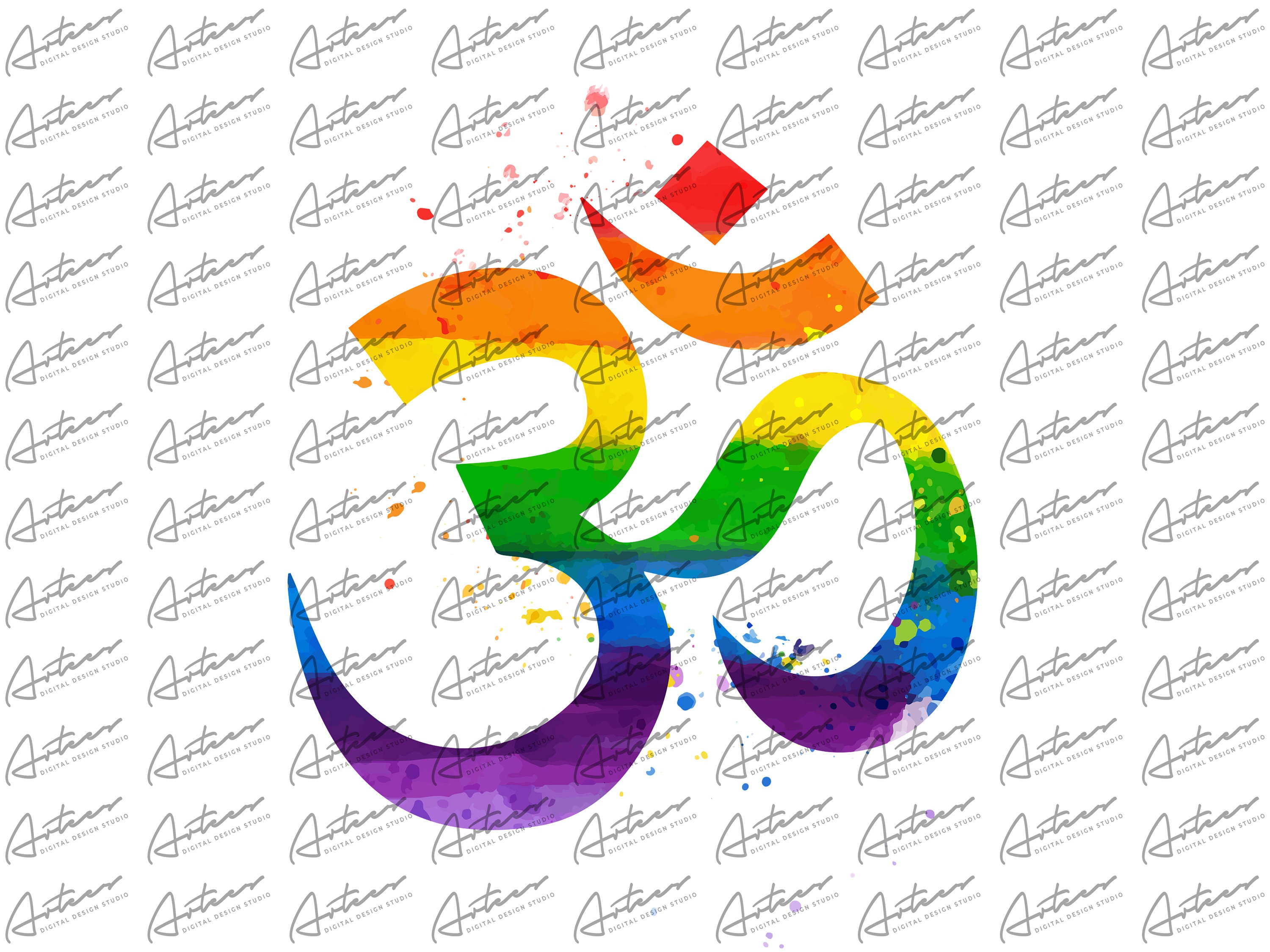 Rainbow Om Png Download - Etsy