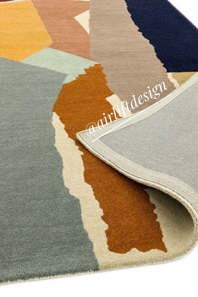 Wool Modern Designer Tuffted Multicolour Handmade Soho - Etsy