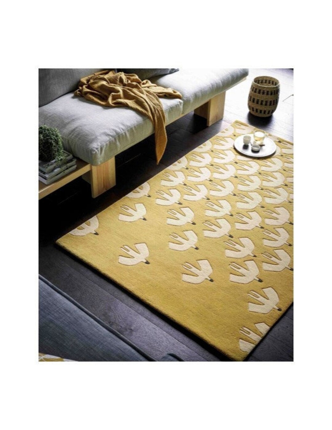 Bird Rug Wool Modern Designer Tuffted Handmade Soho AL-RU058 - Etsy