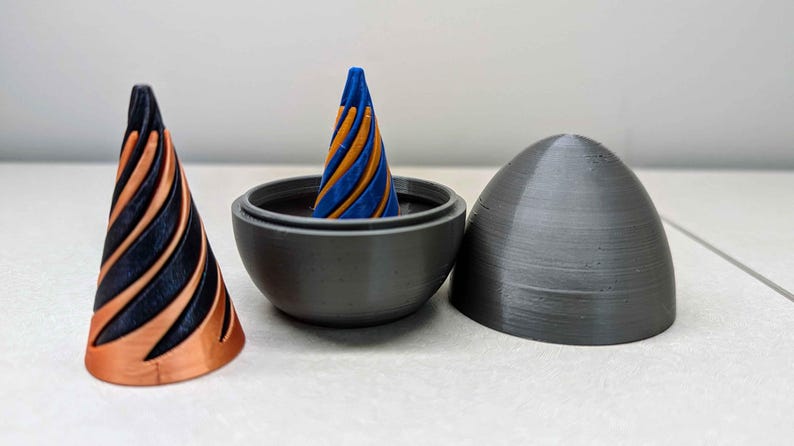 Fidget Toy Mysterious Spiral Cone Desktop Gift, 3D Printed - Etsy