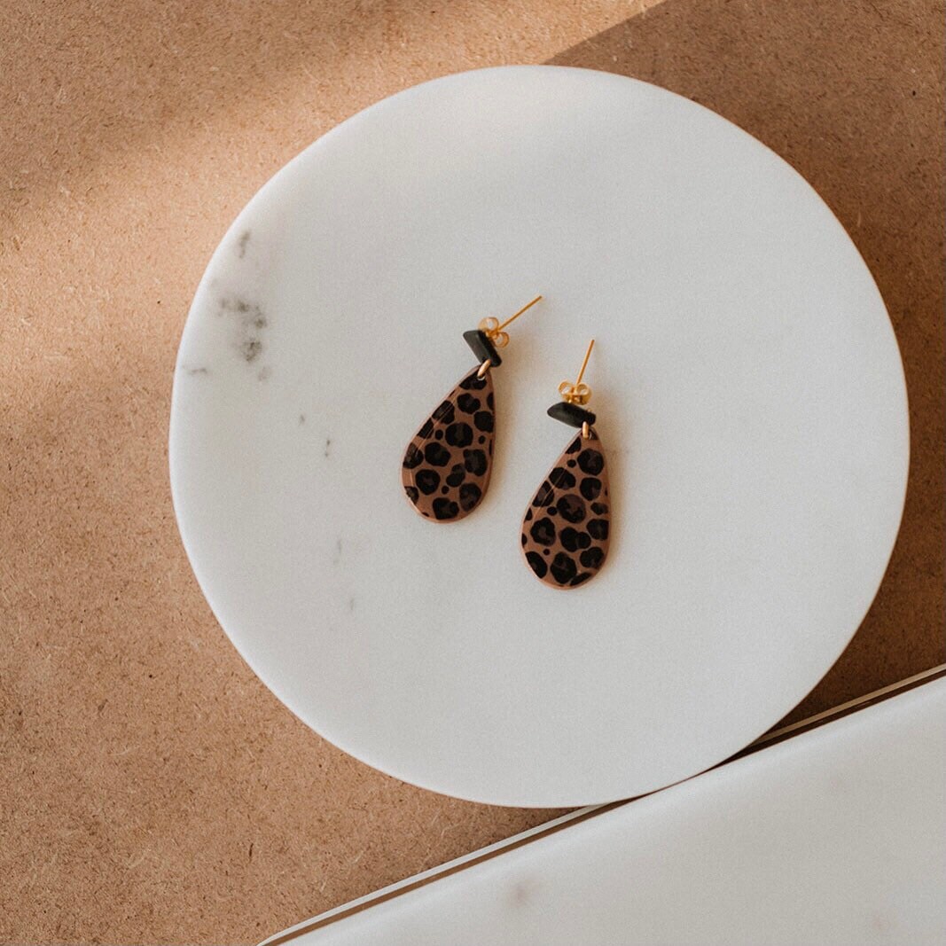 Leopard Print Pendant Necklace. Cheetah Print Pendant | Etsy