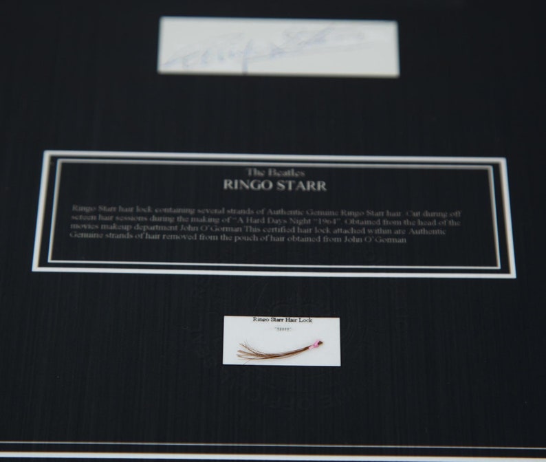Beatles Rare Ringo Starr Lock of Hair - This Exact Rare Item Was Sold ...