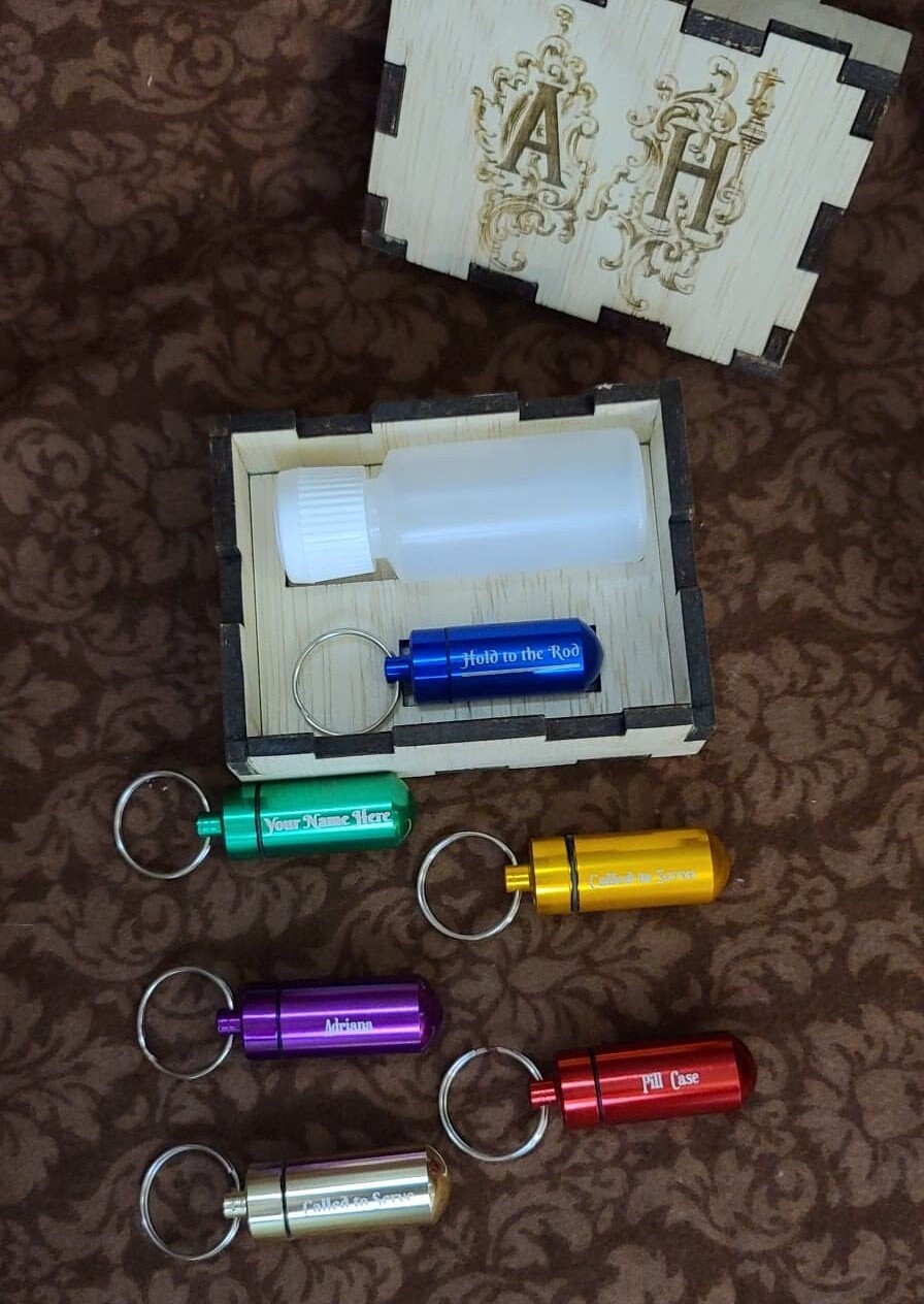 Oil Vial Keychain Anodized Aluminum Custom Laser Engraving - Etsy.de