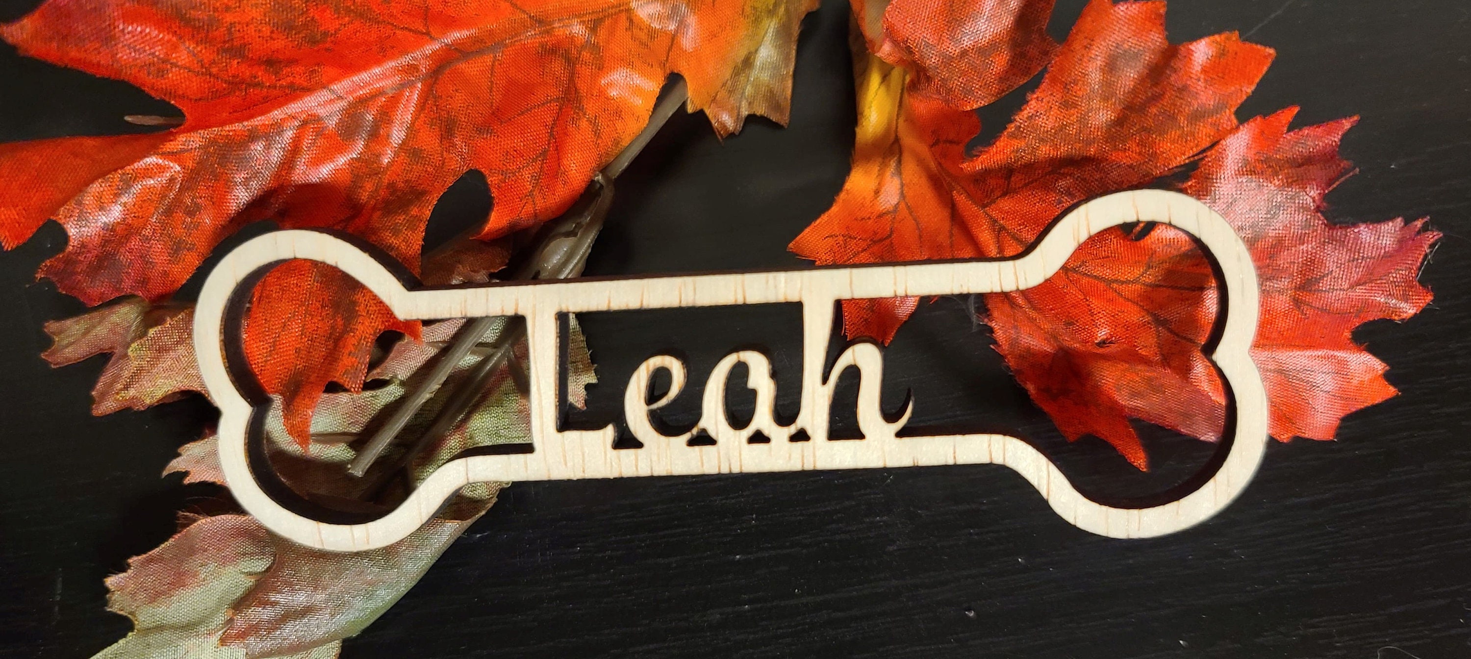 Wood Dog Bone 5 inch wide Personalized | Etsy