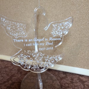 Acrylic Memorial Angel, 5 In. Tall - Etsy