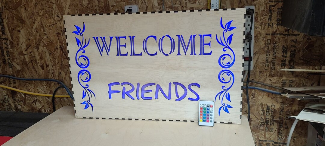 Welcome Friends LED Sign With Remote, Customizable for Your Needs - Etsy