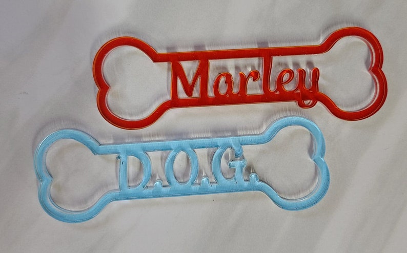 Acrylic Dog Bone, Color of Your Choice, Tag - Etsy