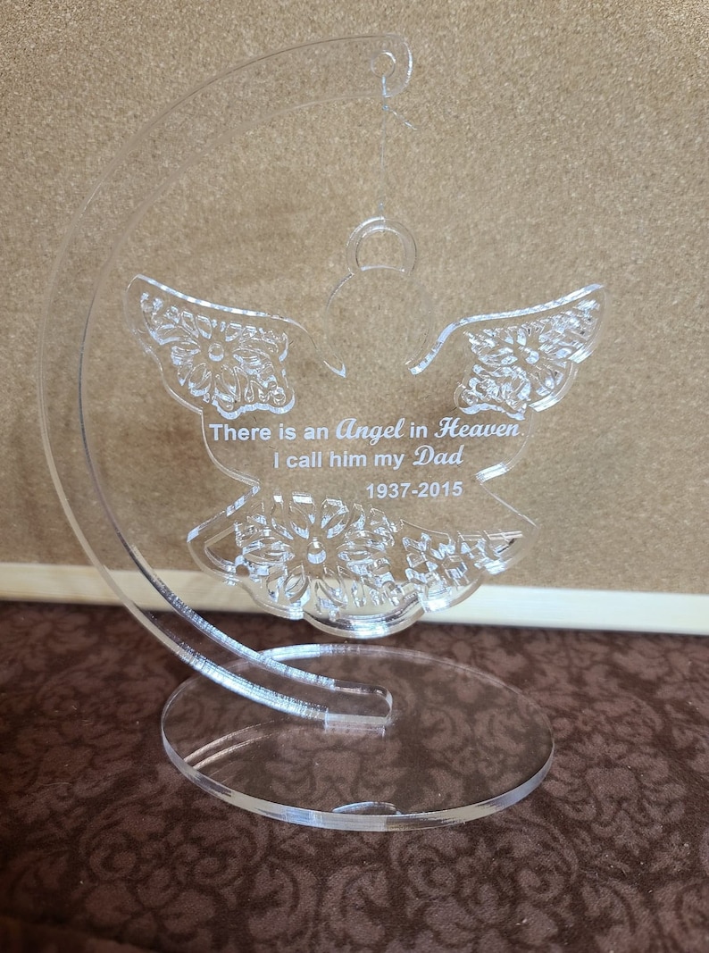 Acrylic Memorial Angel, 5 In. Tall - Etsy