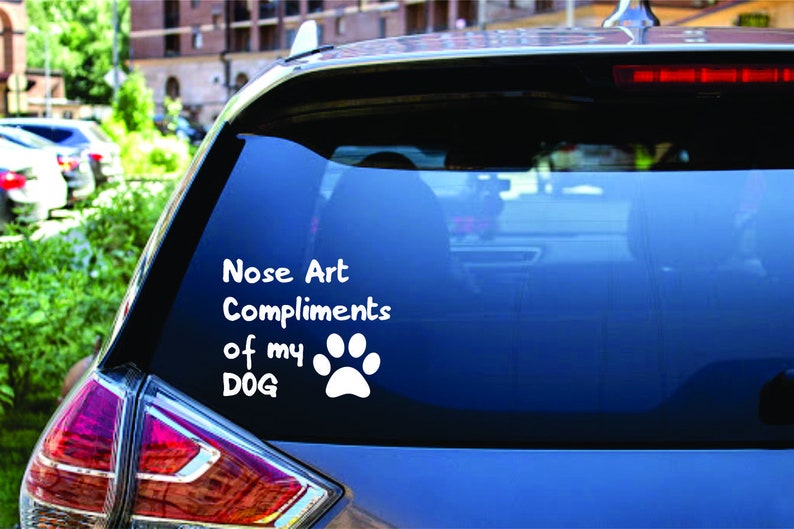 Dog Nose Art 6 Inch Tall Vinyl Decal Sticker for Vehicle - Etsy Australia