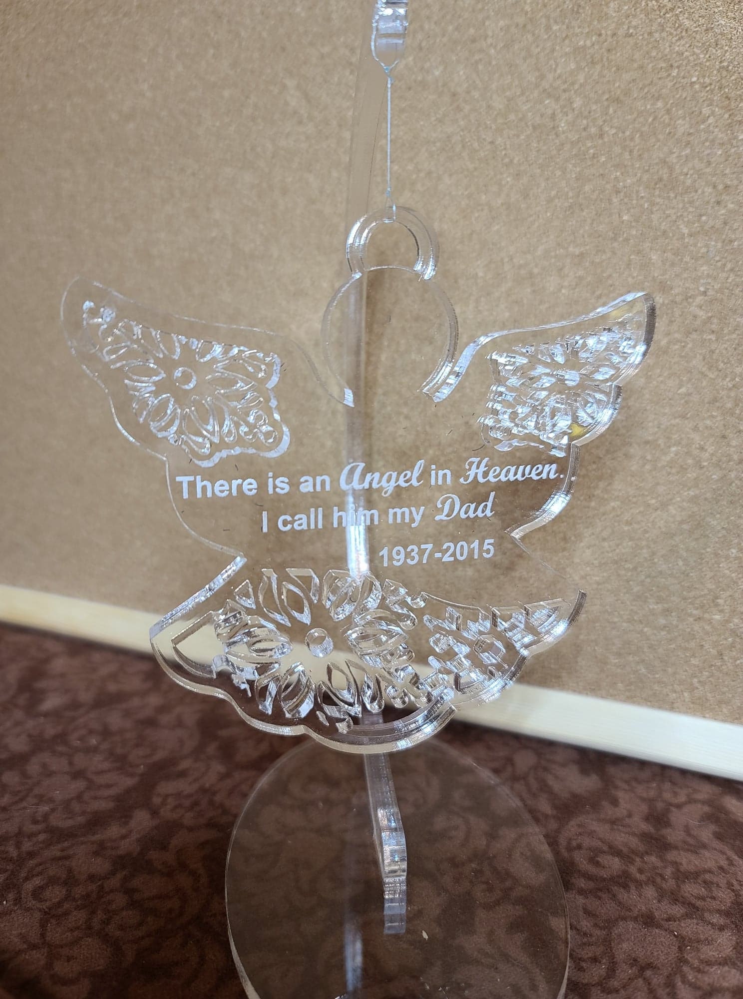 Acrylic Memorial Angel 5 In. Tall | Etsy