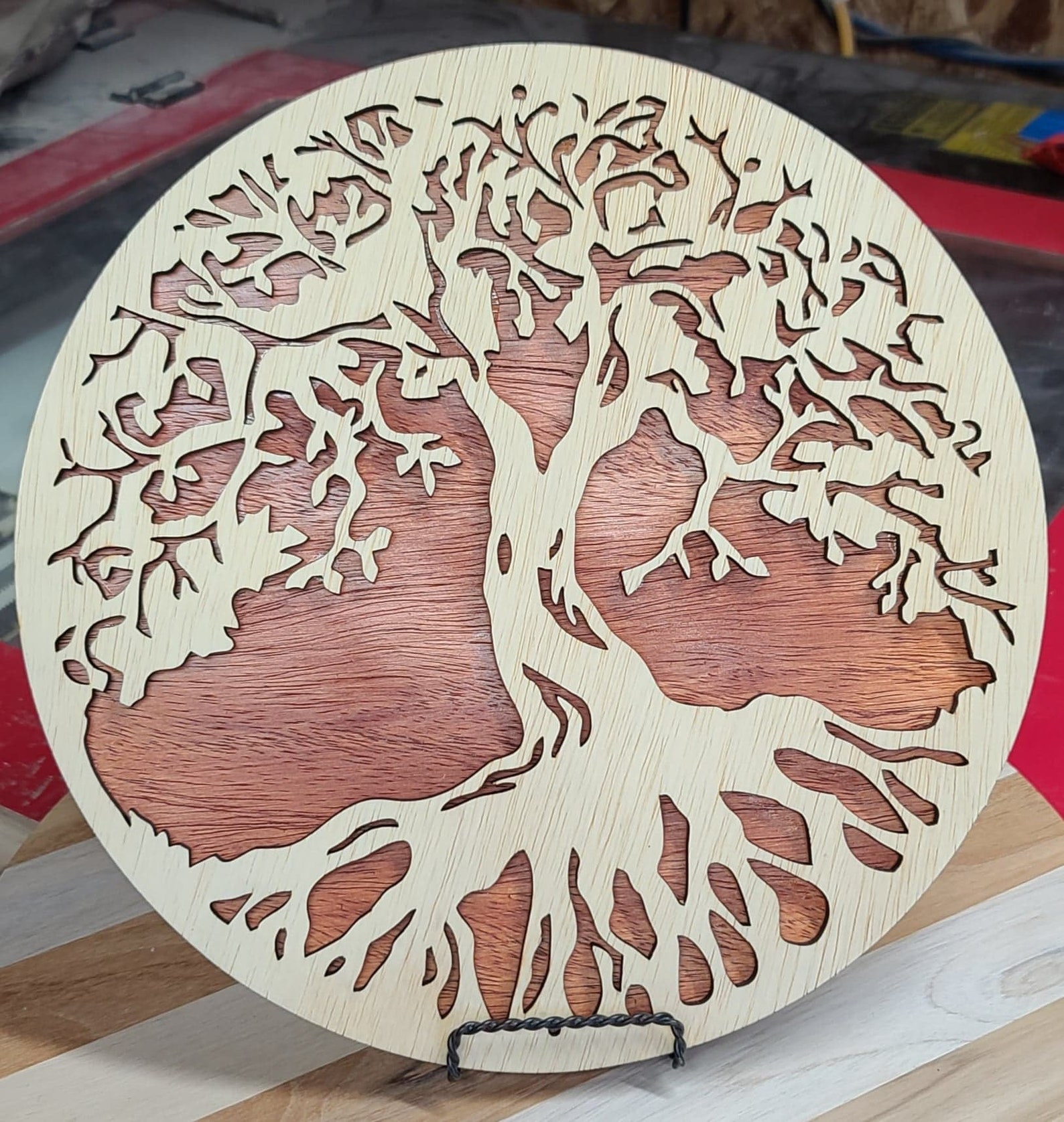 Tree of Life Round Layered Wood Wall Art Decoration Home | Etsy