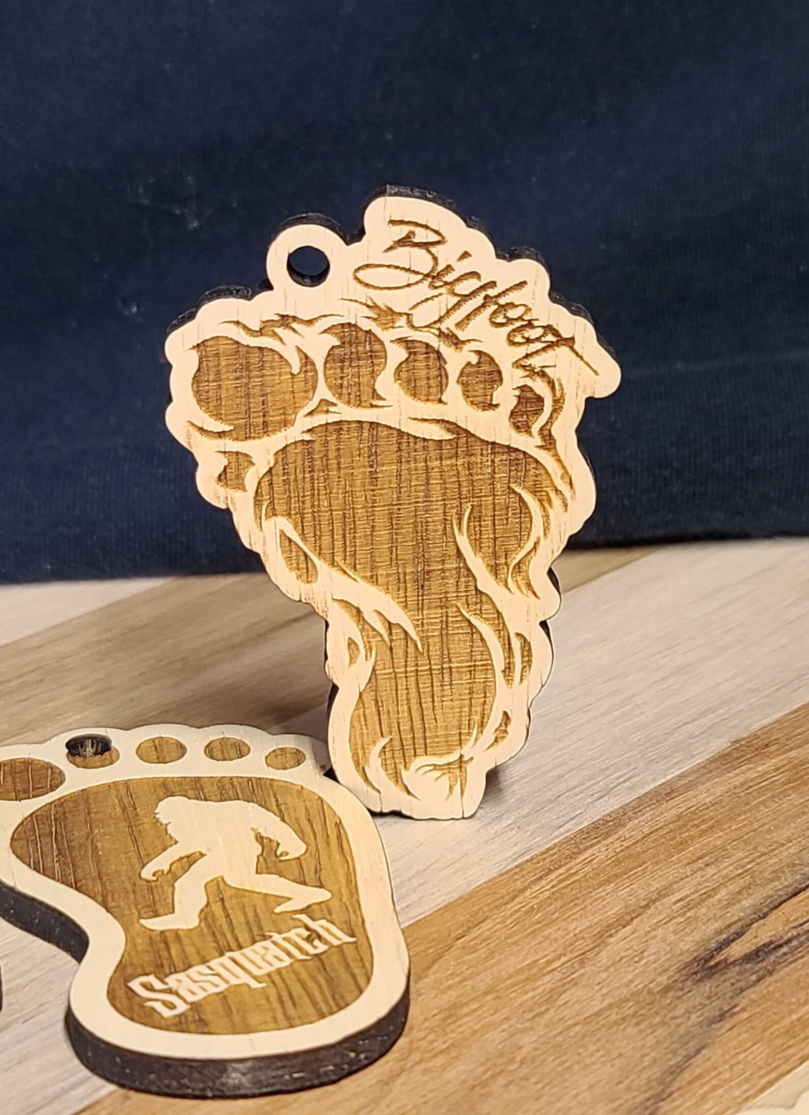 Bigfoot Keychain 3 Inch Tall Wood Acrylic Sasquatch Yeti - Etsy