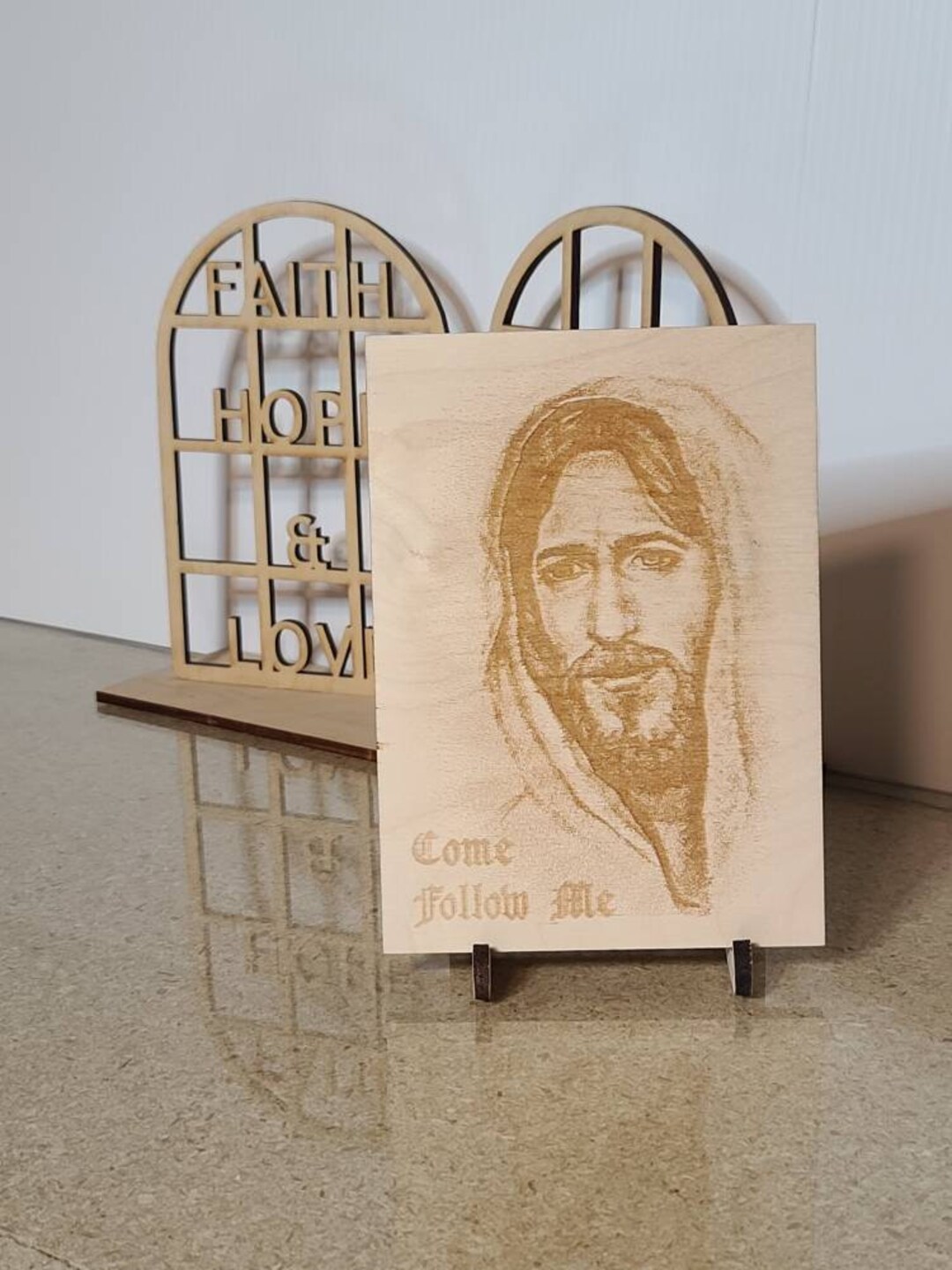 LDS Art Jesus Christ Come Follow Me, Laser Engraved Wood Picture ...
