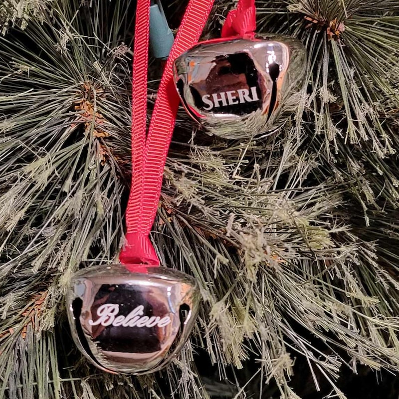 Silver Bell Ornament - Etsy