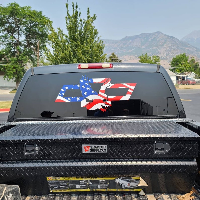 Chevy American Flag Decal Chevrolet Logo Landing Eagle - Etsy