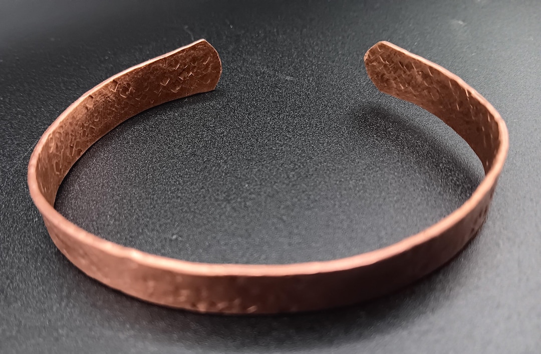 Hammered Copper Bracelet for Women, Pure Copper Cuff, Handmade Copper ...