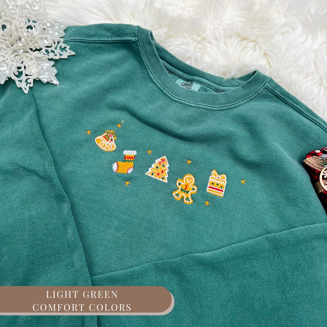 Christmas Cookies Embroidered Sweatshirt, Embroidered Vintage Christmas ...