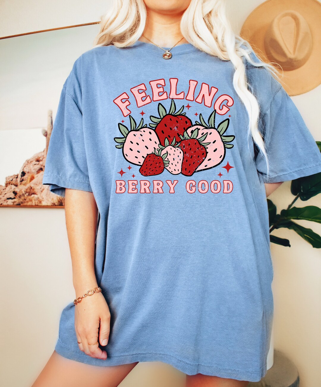 Comfort Colors® Feeling Berry Good Tee, Strawberry Shirt, Support Local ...