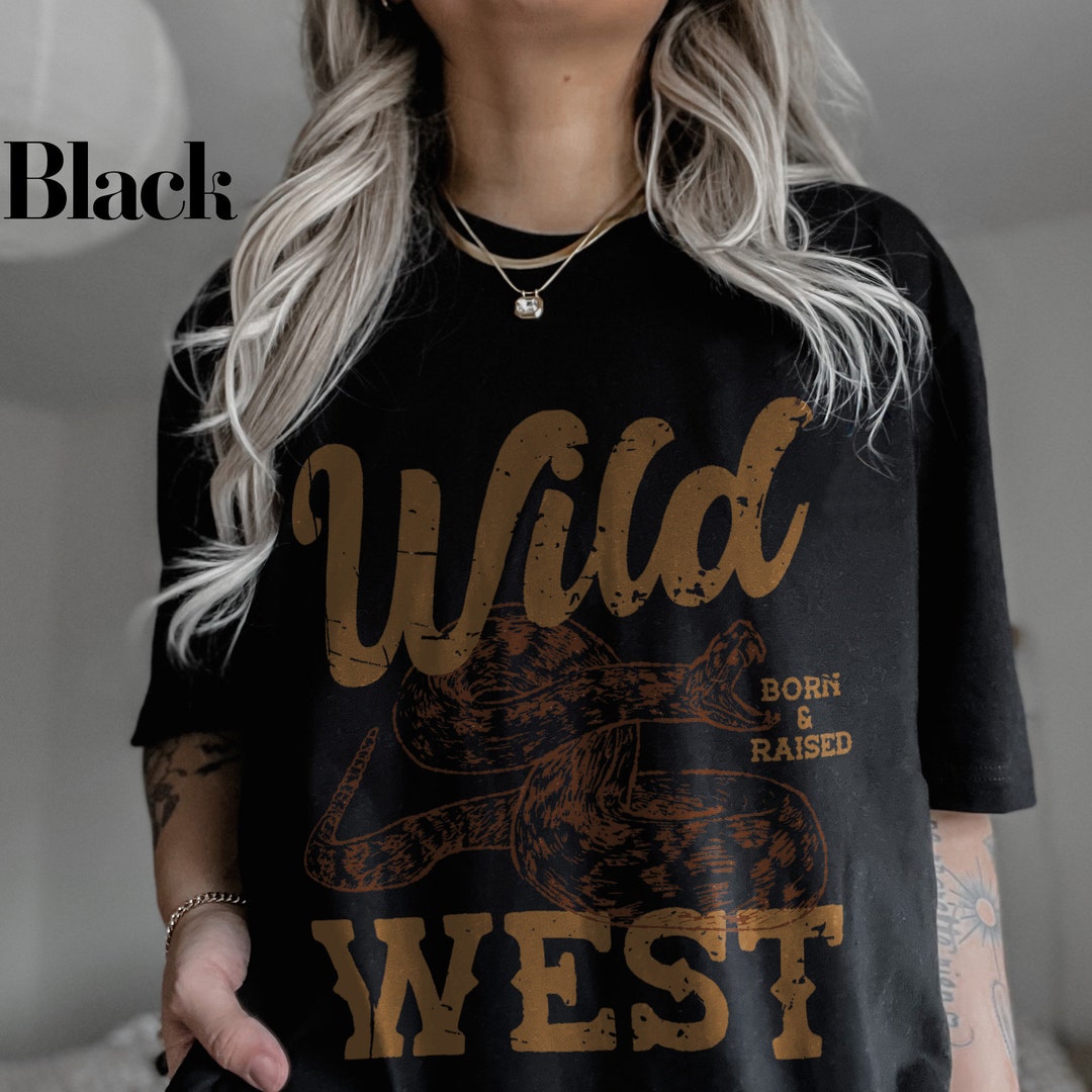 Wild West Born and Raised Shirt - Western Graphic Tee - Rodeo Shirt ...