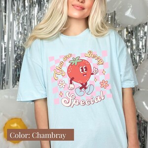 Comfort Colors Youre Berry Special Shirt, Fruit Print Shirt, Strawberry ...