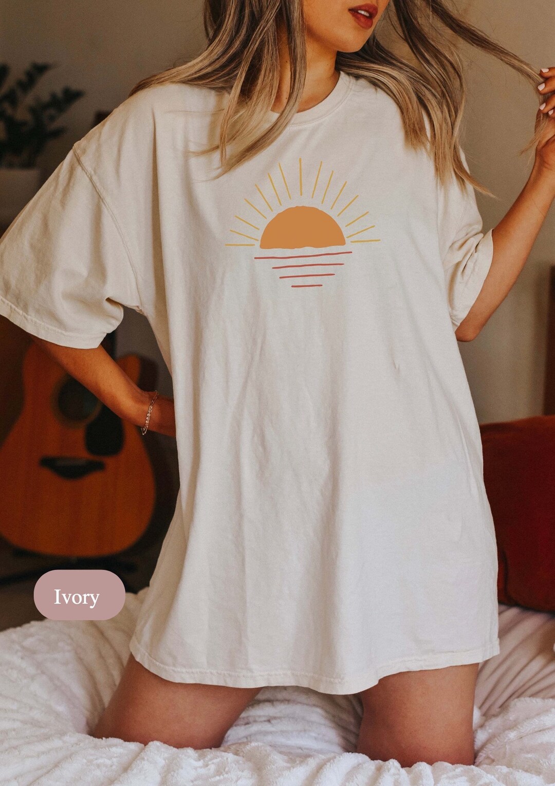 Comfort Colors® Ocean Sun Tee Nature Graphic Tshirt Womens Shirt Summer ...