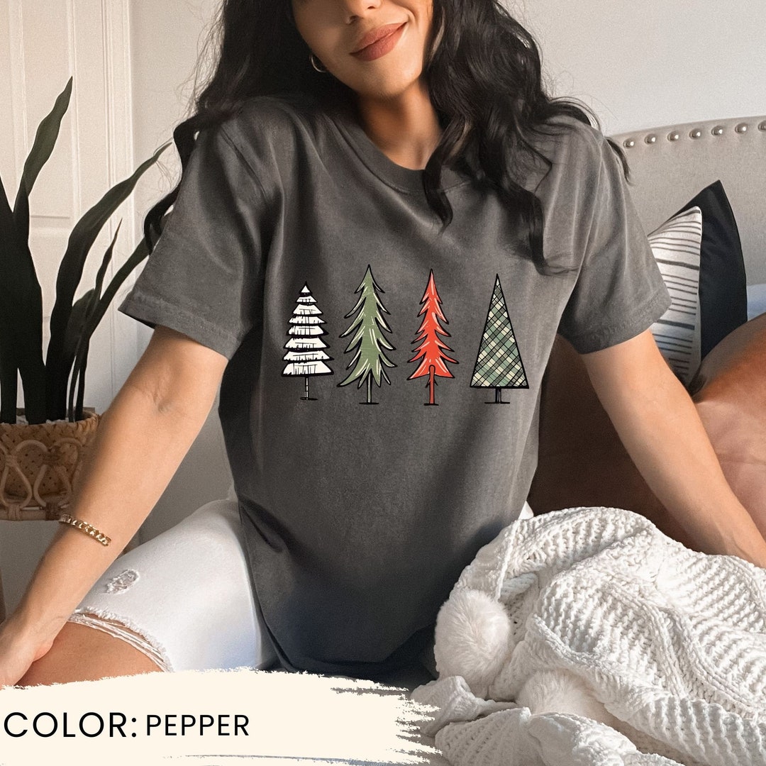 Christmas Trees Shirt - Christmas Shirt - Xmas Shirt - Doodle Christmas ...