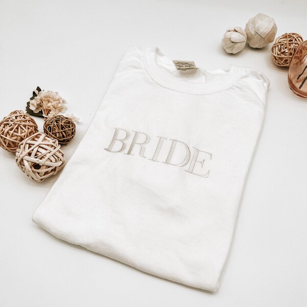 Embroidered Bride Shirt - Etsy