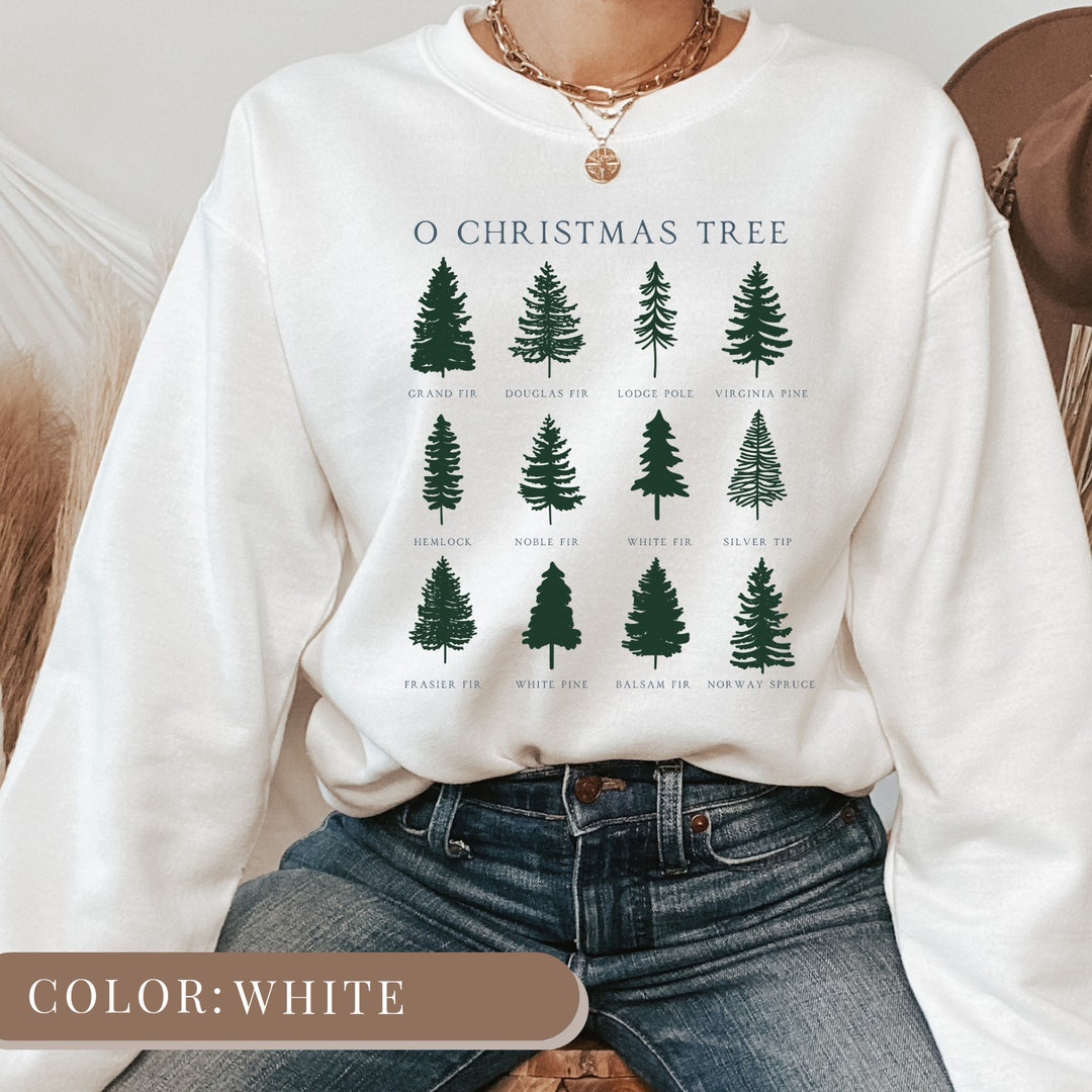O Christmas Trees Sweatshirt, Christmas Shirts for Women, Winter ...