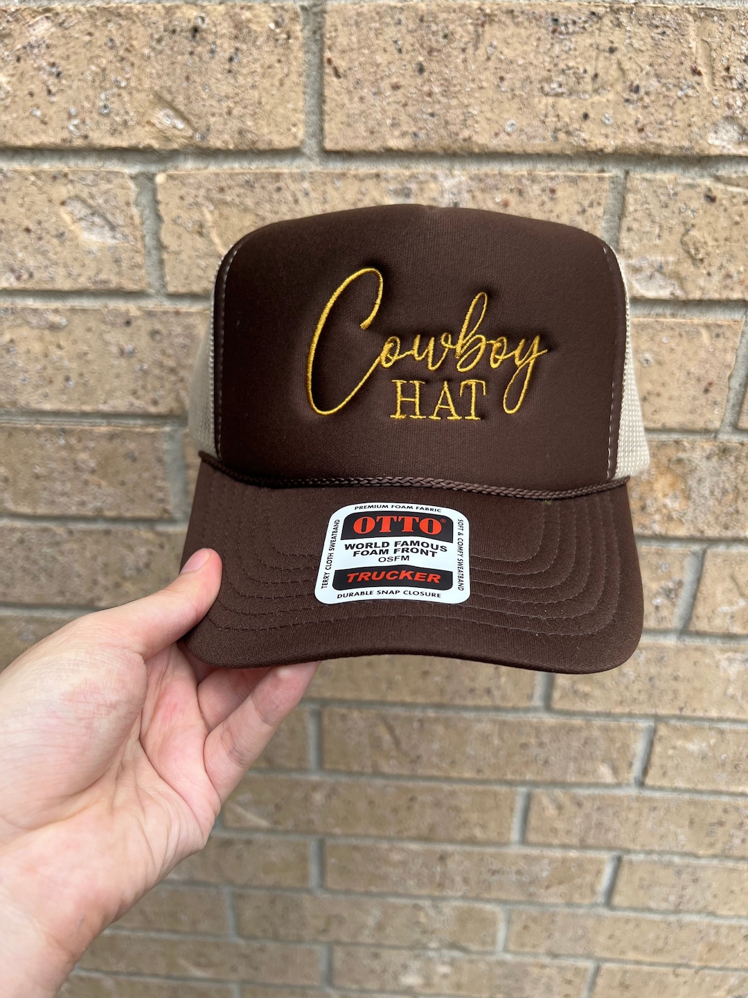 Embroidered Cowboy Hat Trucker Hat | Western Hat | Trucker Hat ...