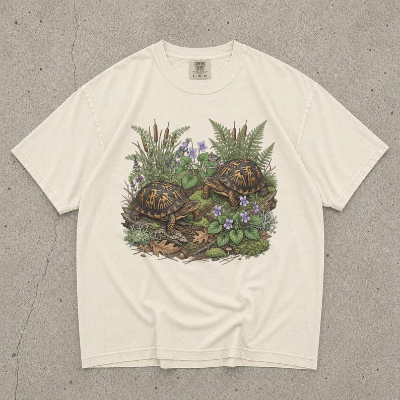 Eastern Box Turtle Comfort Colors T-shirt, Vintage Nature Lover Gift ...