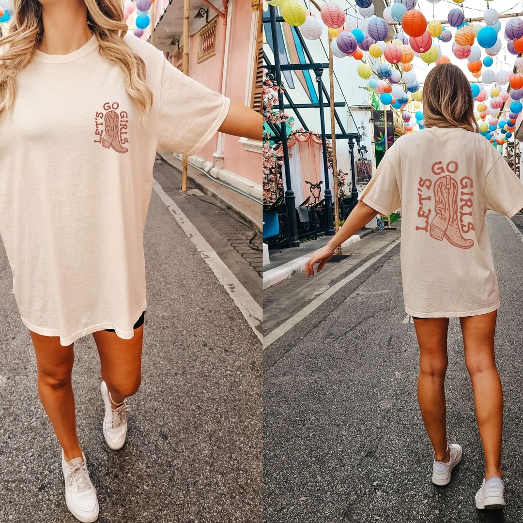 Comfort Colors Let's Go Girls Country Girl Oversized Vintage T-shirt ...