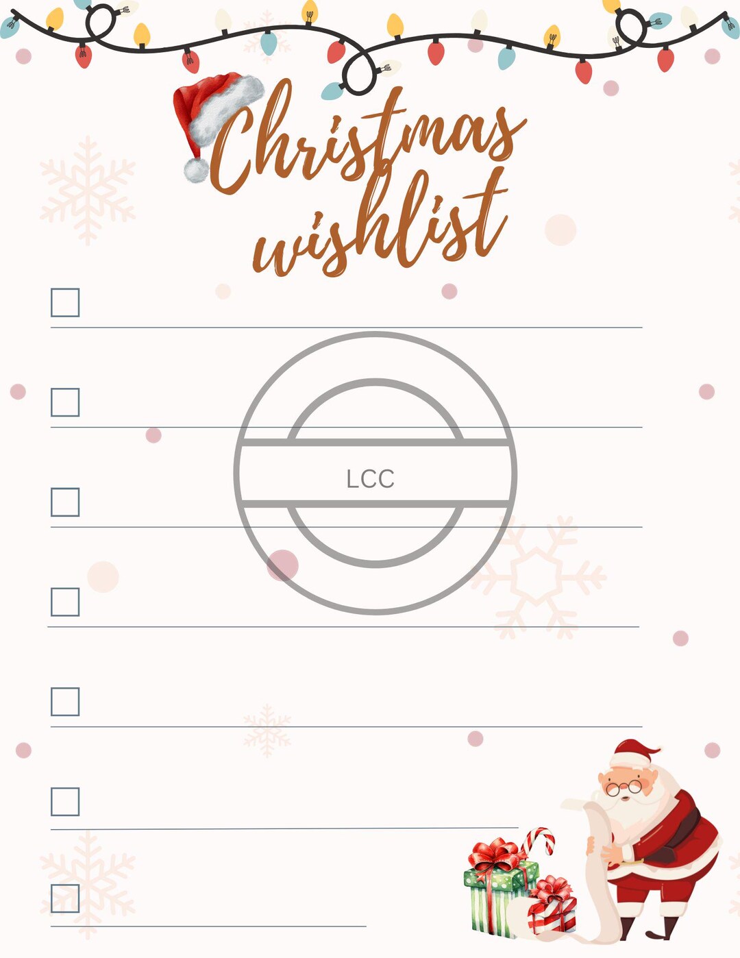 Printable Christmas Wishlist, Naughty or Nice, Santa List, Kids ...