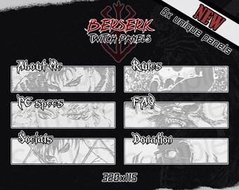 Berserk Manga Twitch Panel - Etsy