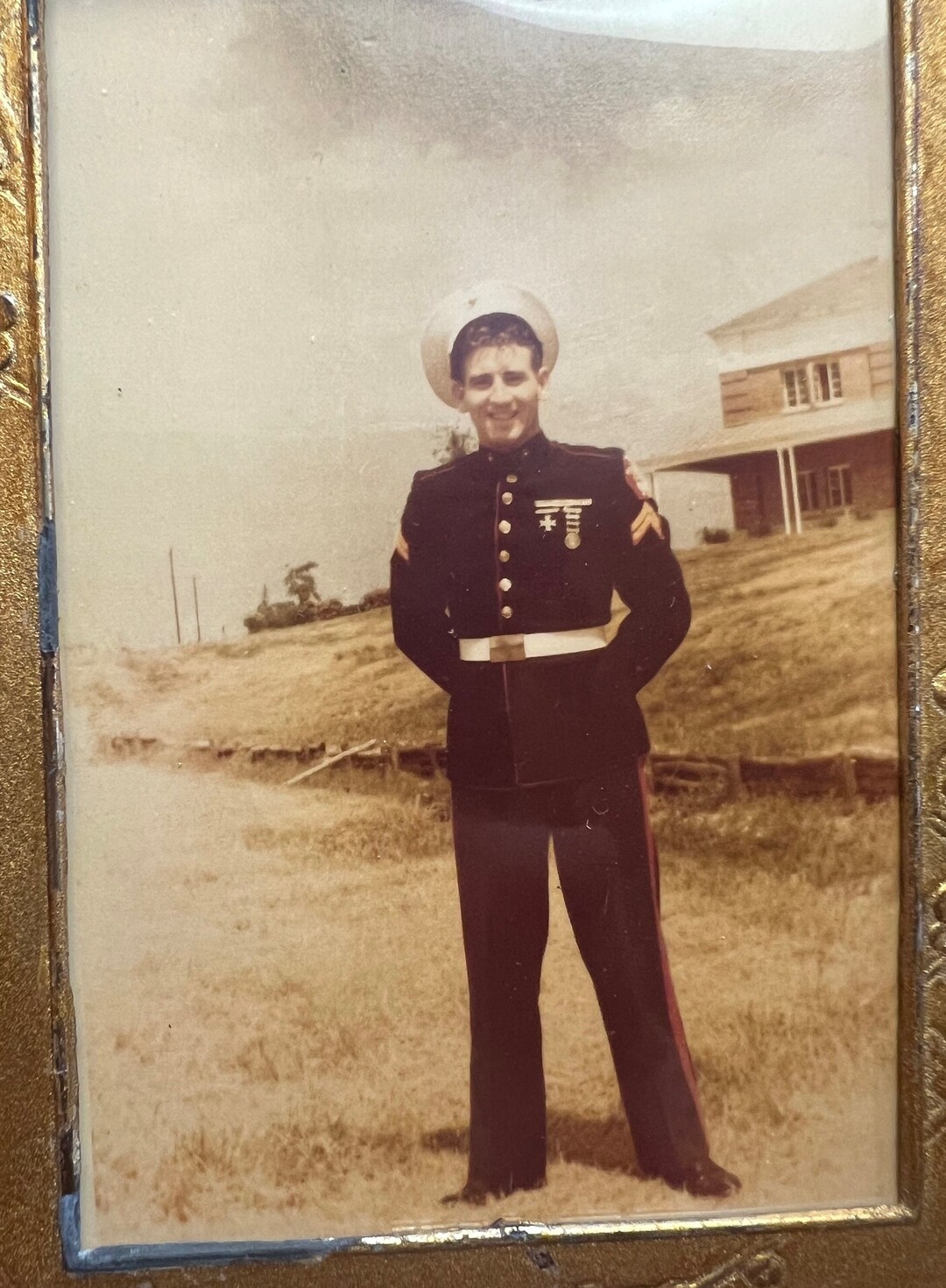 1 Orig WWII USMC 2th Division Photo in Early Japanese Frame - Etsy