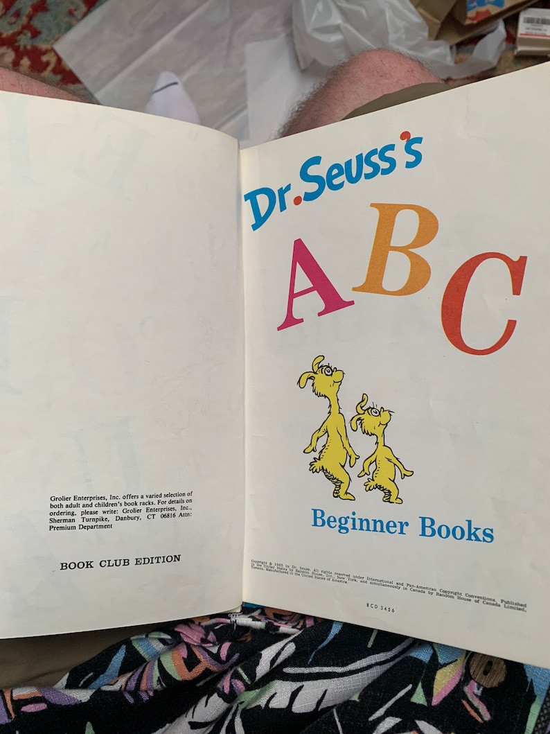Vintage 1963 first Edition/second Printing Dr. Seusss ABC Beginner ...